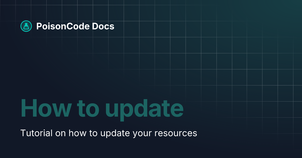 How to update | PoisonCode Docs