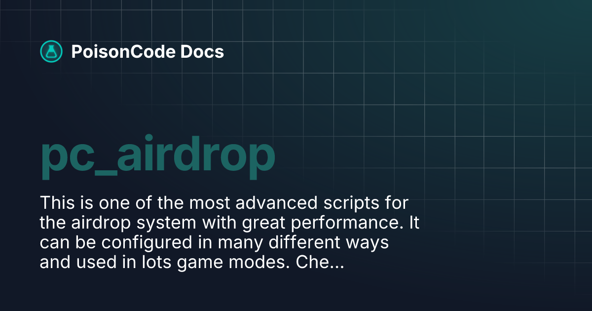 pc_airdrop | PoisonCode Docs